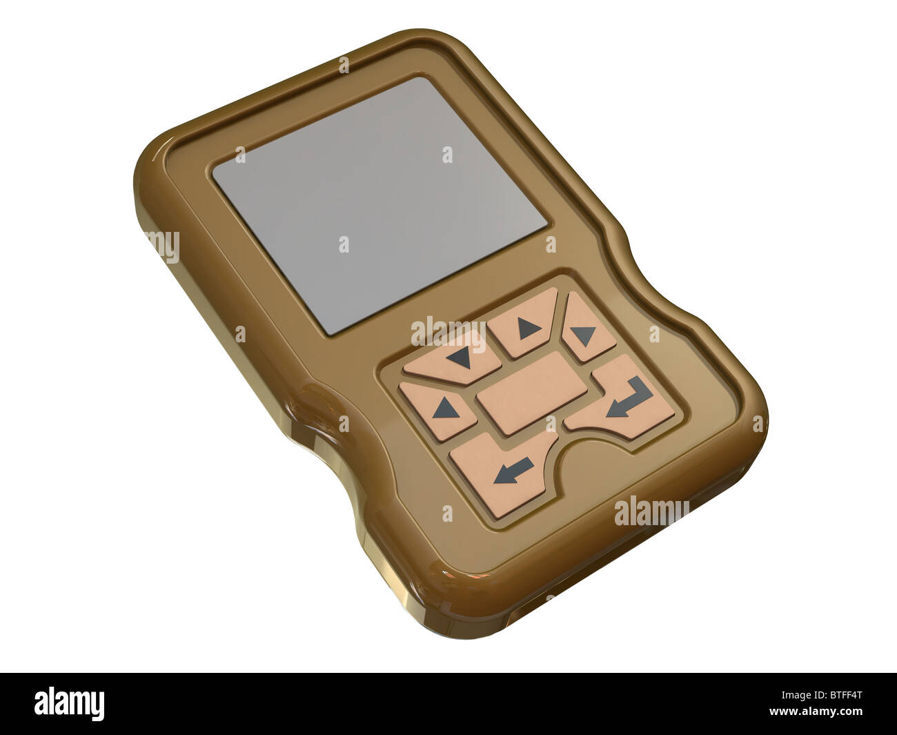 3d render of mobile cellphone pda phone isolated on white background ...