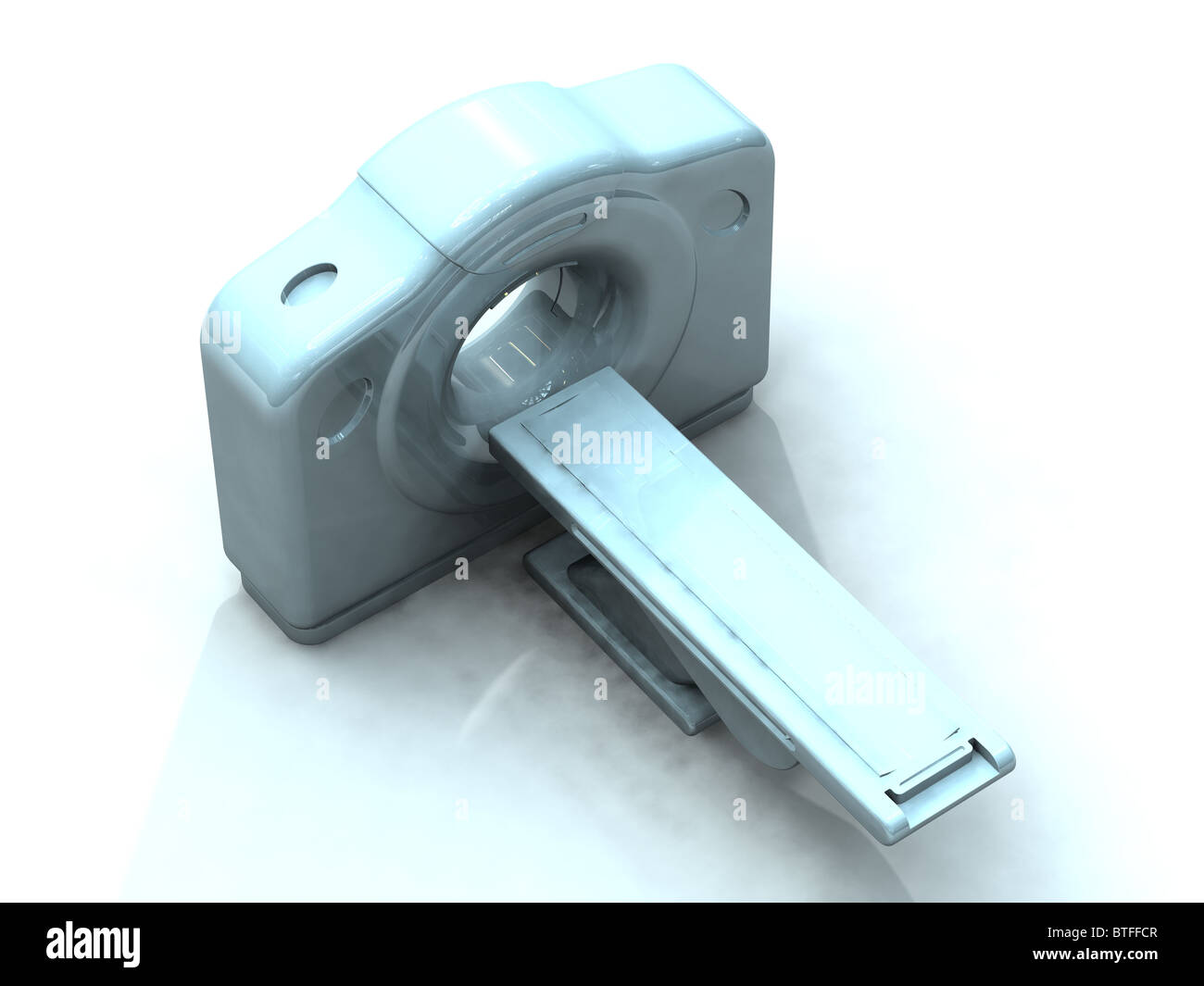3d render of a computed axial tomography ct or cat scanner. Scans are ...