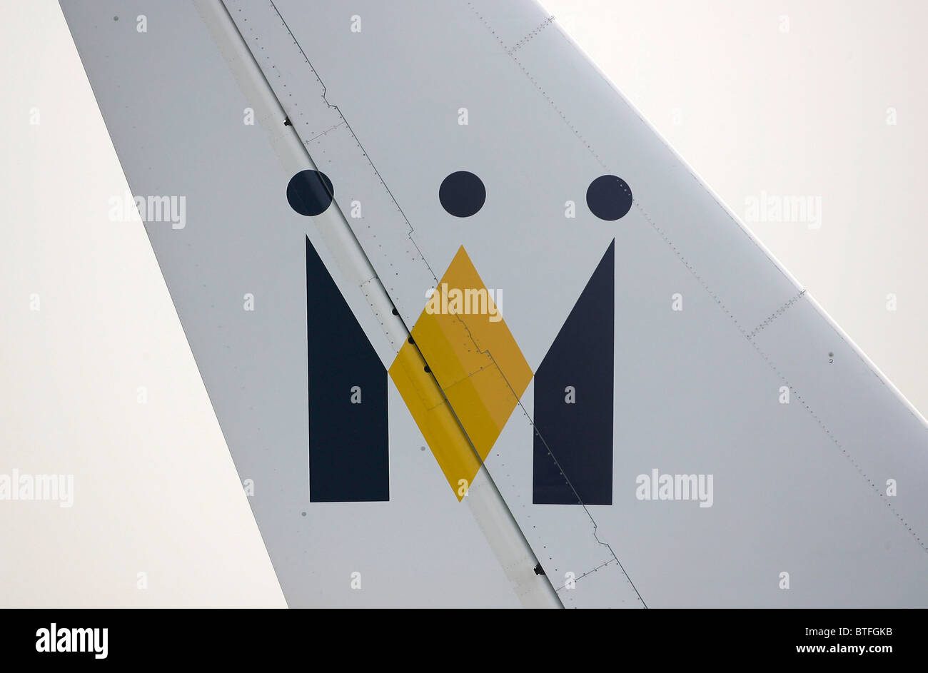 The tail section of a Monarch Airways Airbus A300 - 600R at London's ...