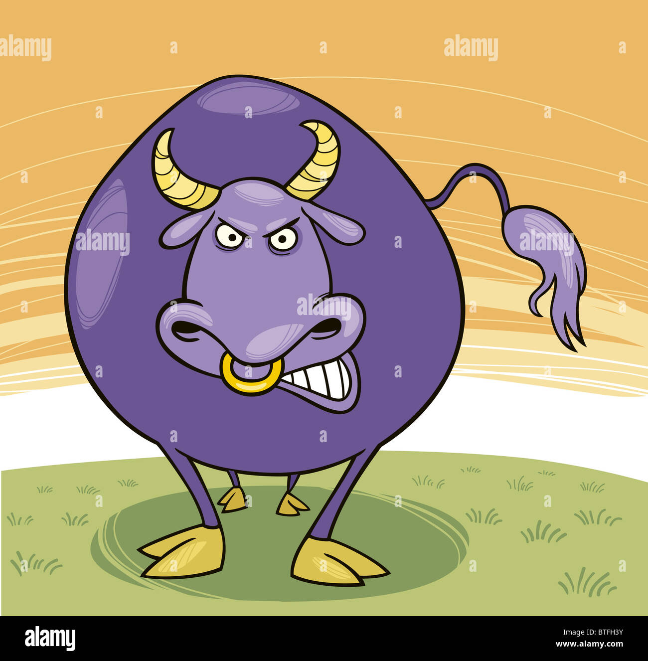Angry bull cartoon hi-res stock photography and images - Alamy