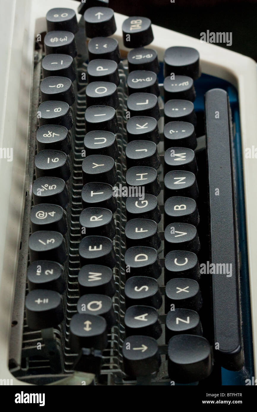Old typewriter keyboard close up Stock Photo - Alamy