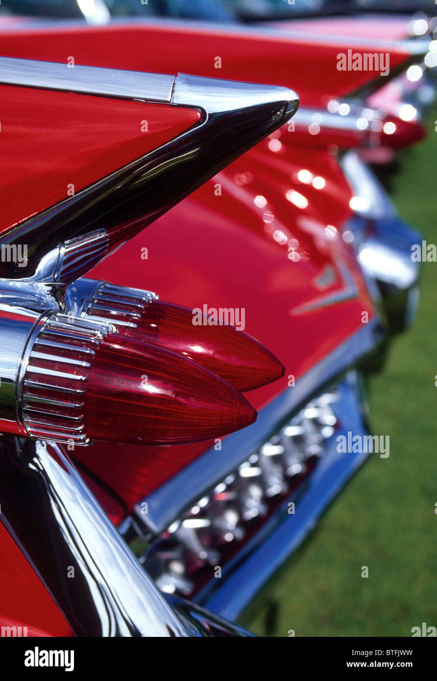 Classic American Cadillac car tail fins Stock Photo - Alamy