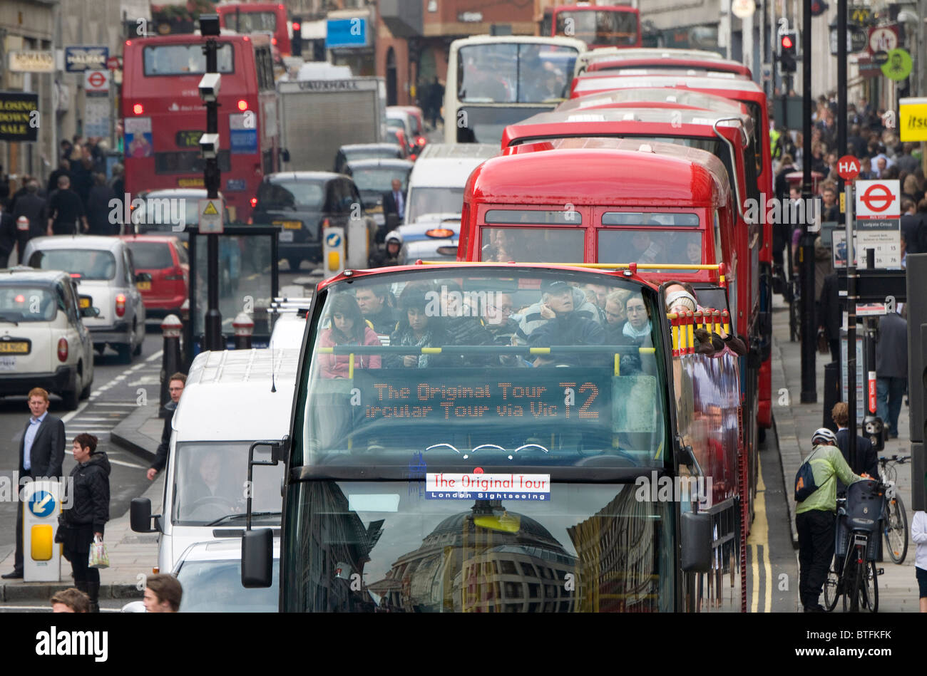 heavy traffic congestion, london, england Stock Photo - Alamy