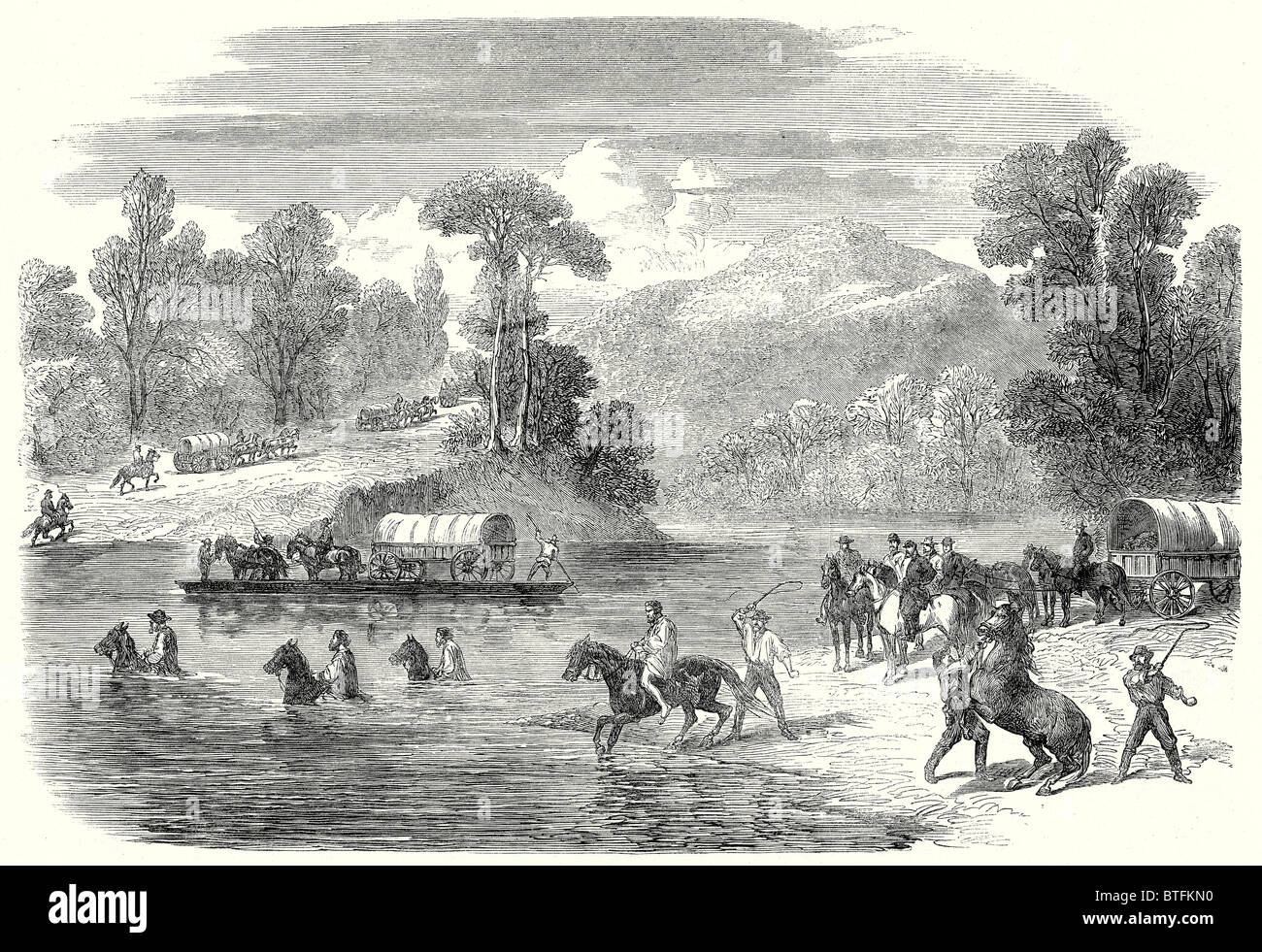 End Of The American Civil War: The Train Of The Confederates Crossing ...