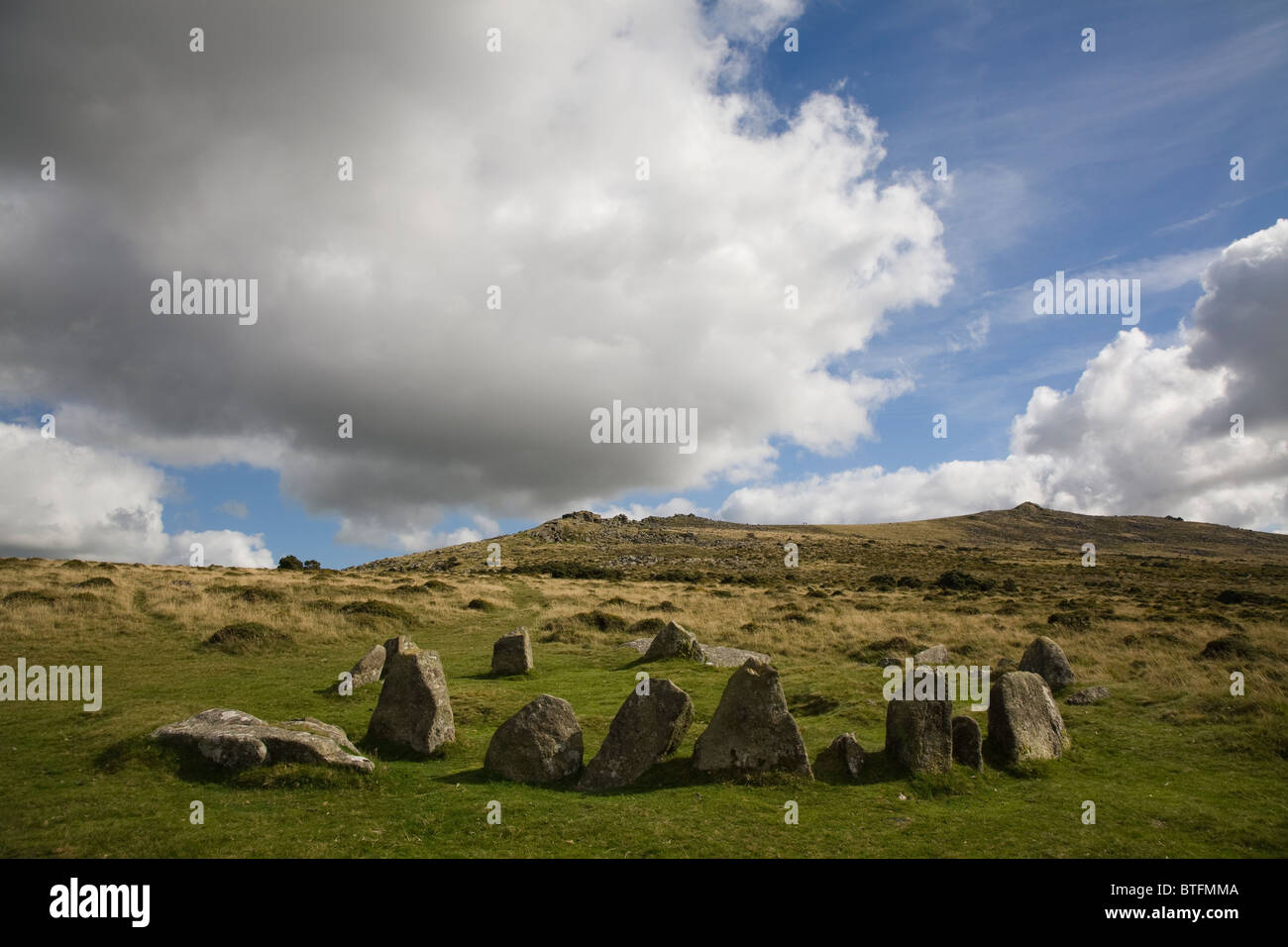 Devon nine stones circle hi-res stock photography and images - Alamy