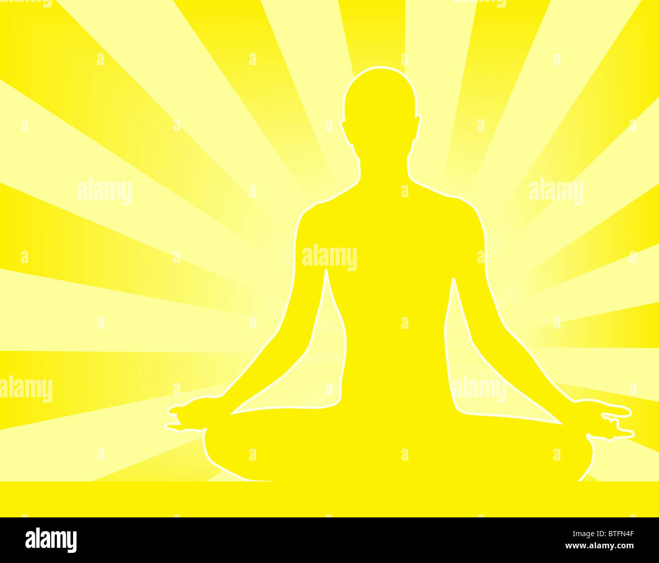 Abstract illustration of person meditating Buddha-esque Stock Photo - Alamy