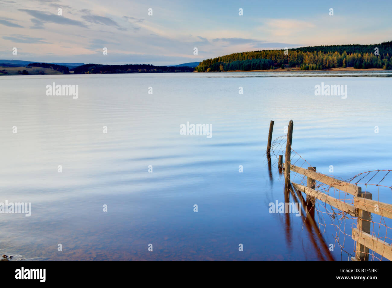 Kielder Water in late afternoon Autumn sunshine, North Tyne Valley ...