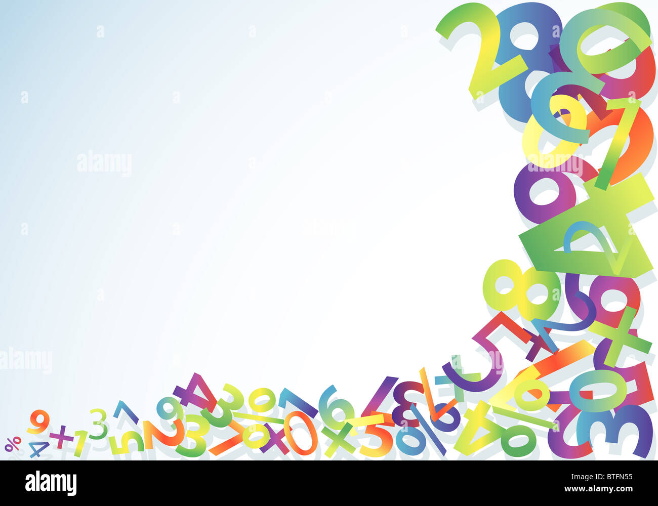 Abstract colorful numeric template, element, for design, vector ...