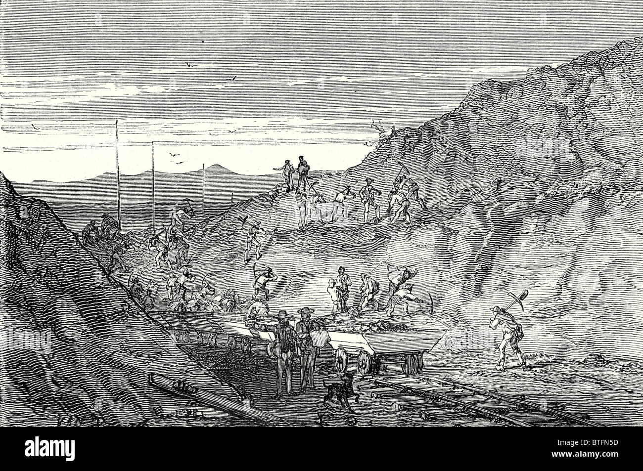 The creation of a deep trench Stock Photo - Alamy