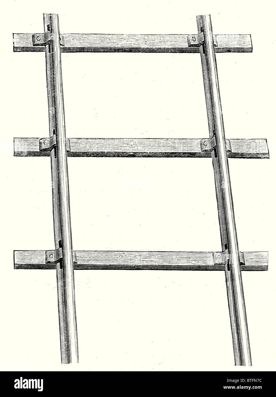 Position of the rails on the railway sleepers Stock Photo - Alamy