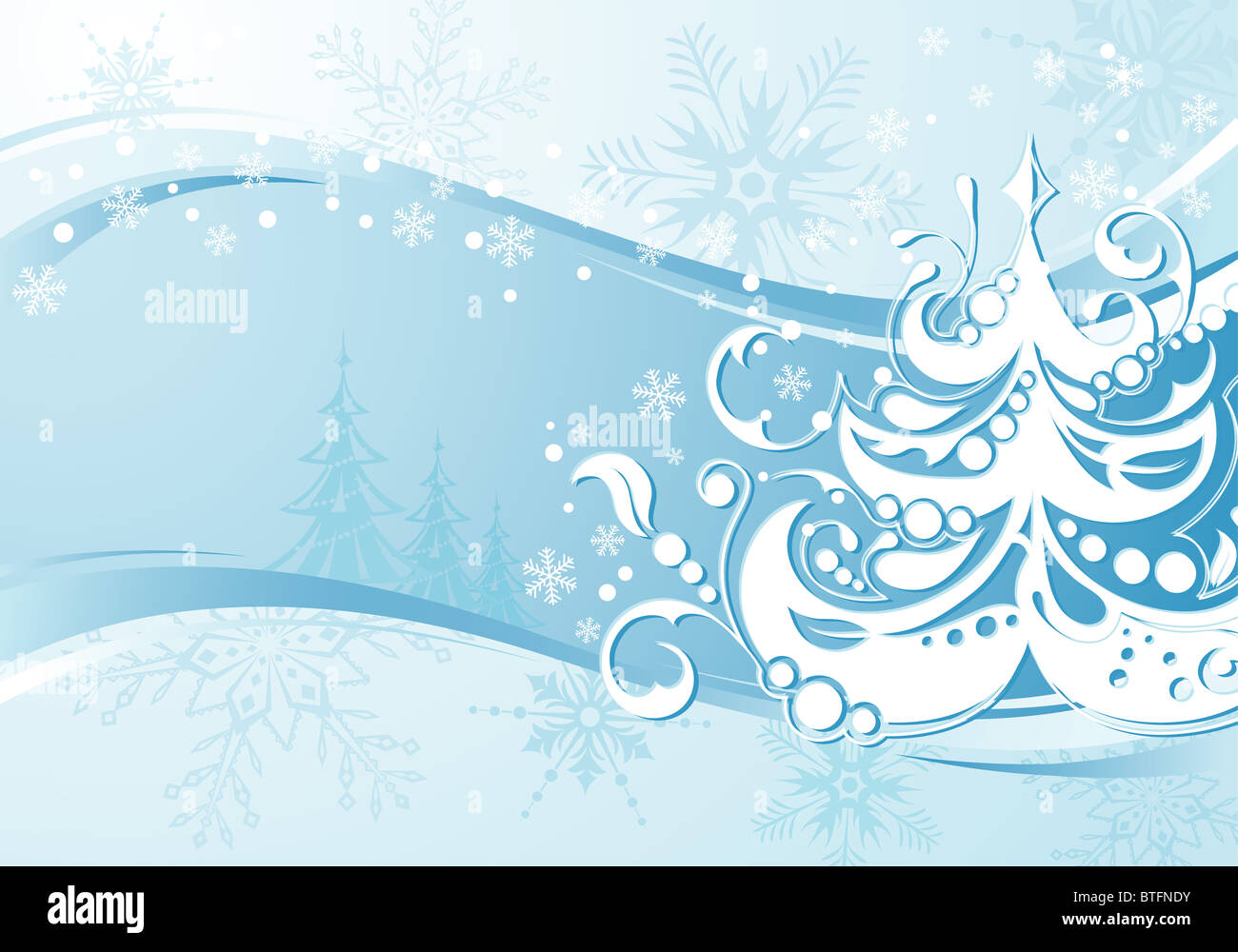 Christmas background with Tree and Snowflakes, element for design ...