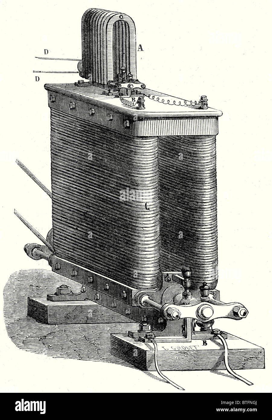 Wilde's magneto-electric machine Stock Photo - Alamy