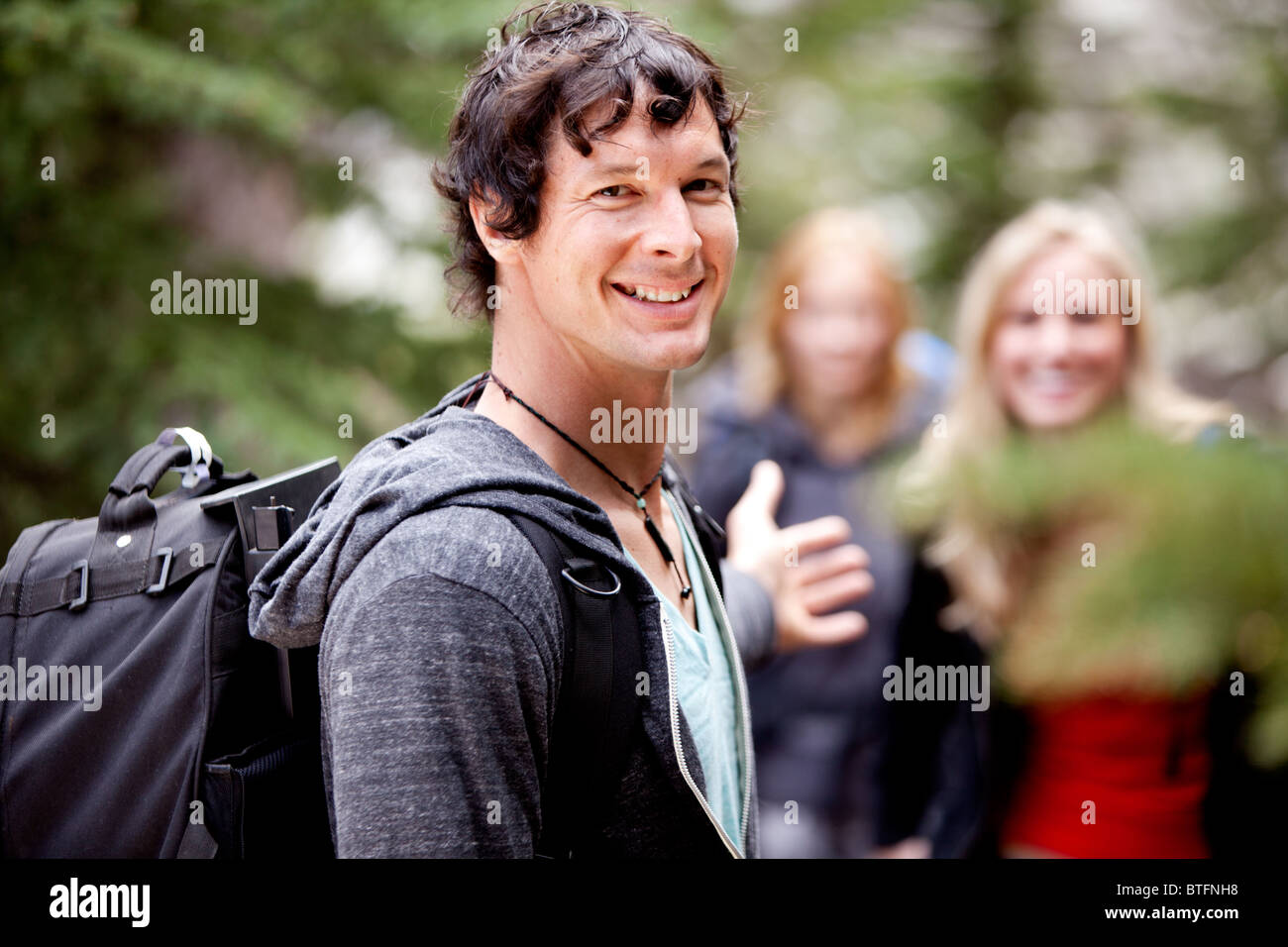 A man is waiting for a girl on an outdoor hike Stock Photo - Alamy