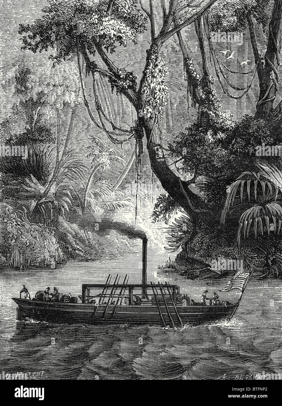 The first American steamboat. John Fitch conducts an experiment in 1789 ...