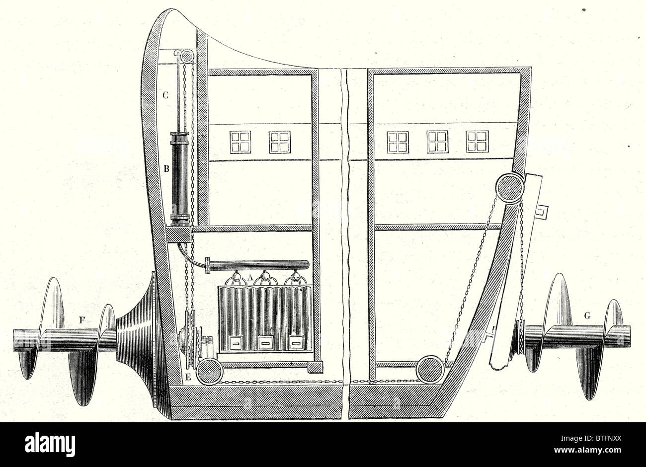 19th century steam engine cross section hi-res stock photography and ...