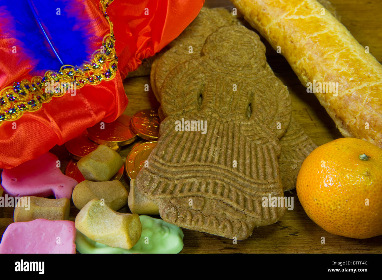 Traditional Sinterklaas candy with hat of Black Piet Stock Photo - Alamy