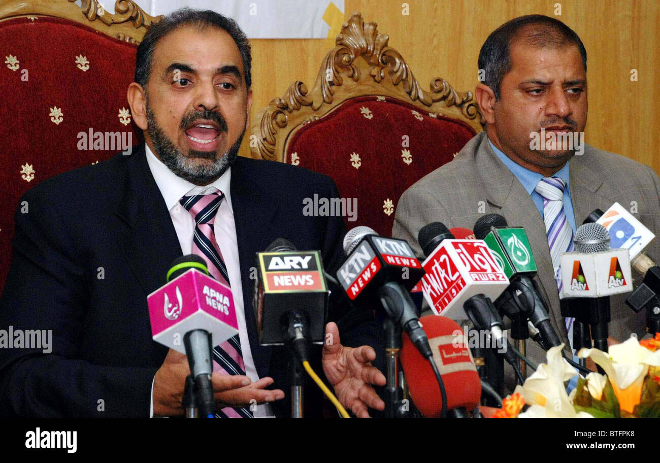 UK Parliament Member, Lord Nazir Ahmed addresses press conference at ...
