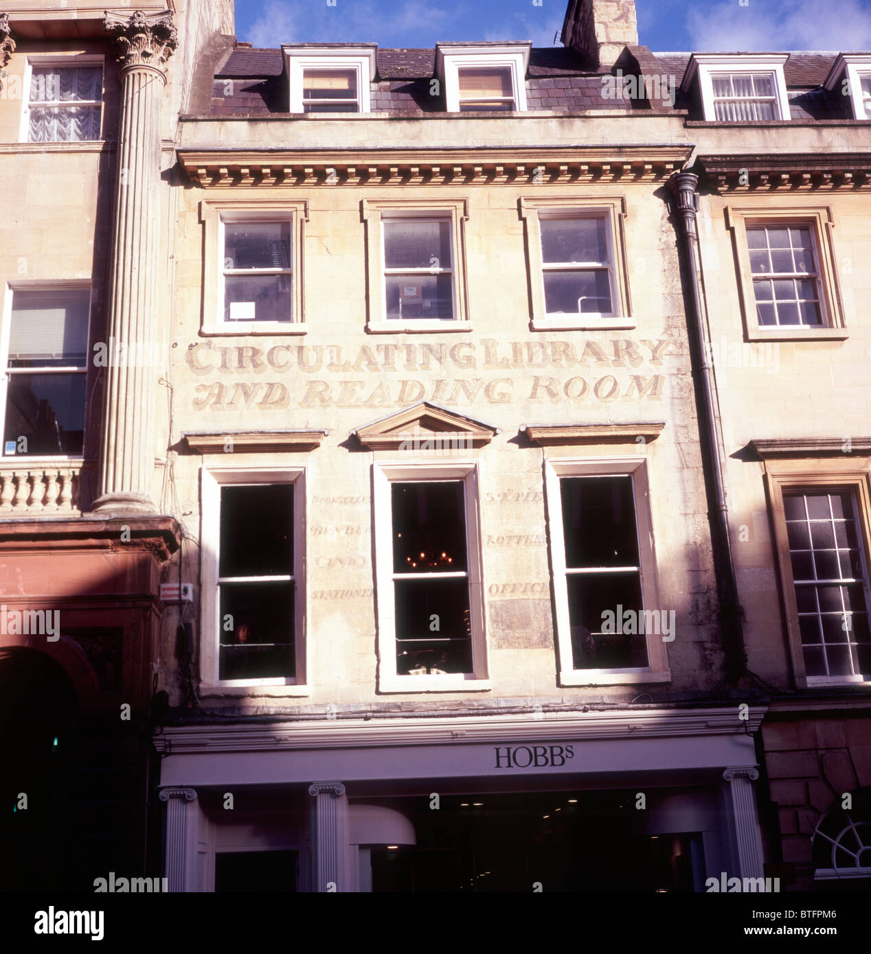 Circulating library and reading room Milsom Street, Georgian buildings ...