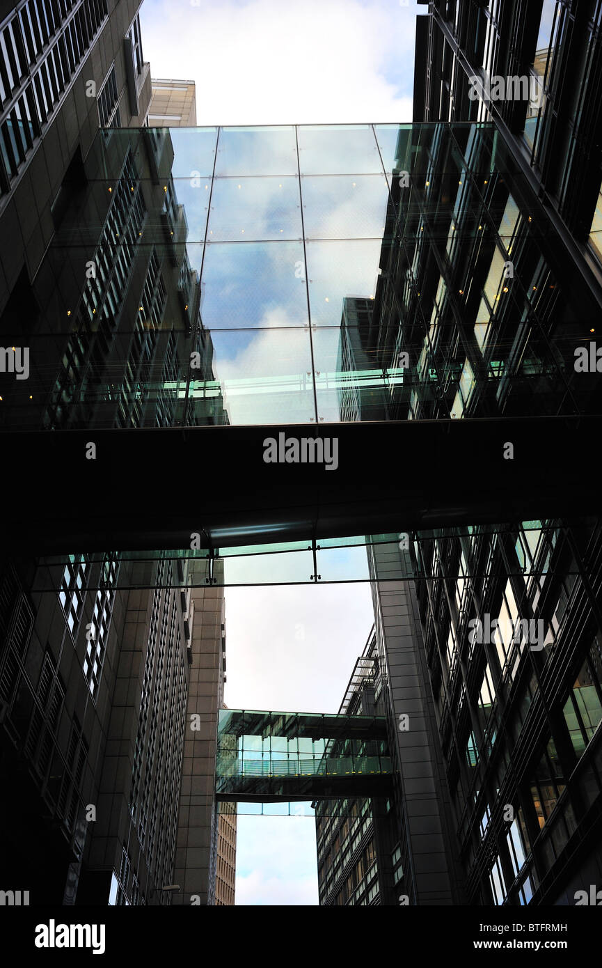 Bridge Between Office Buildings Stock Photo - Alamy