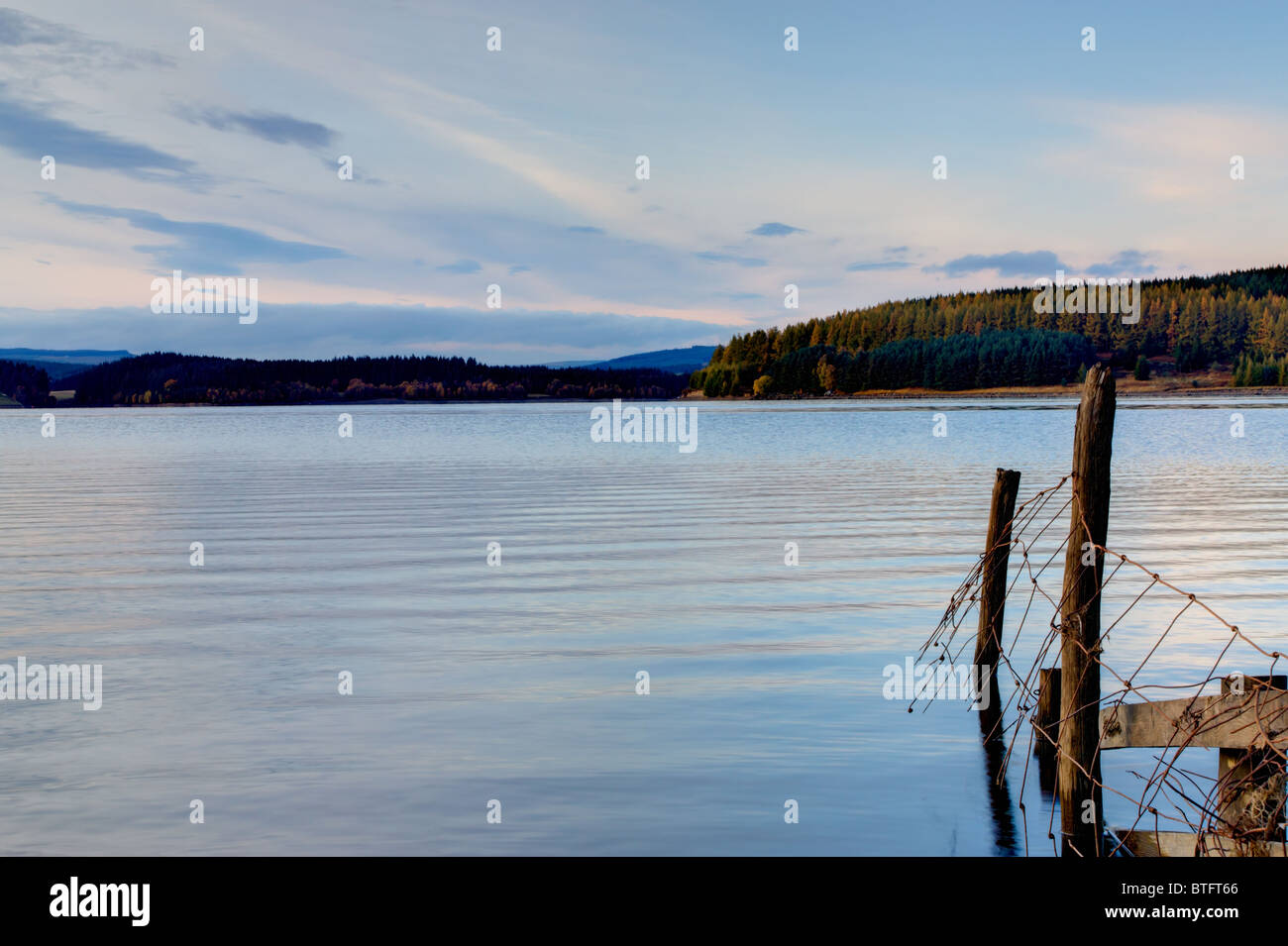 Kielder Water in late afternoon Autumn sunshine, North Tyne Valley ...