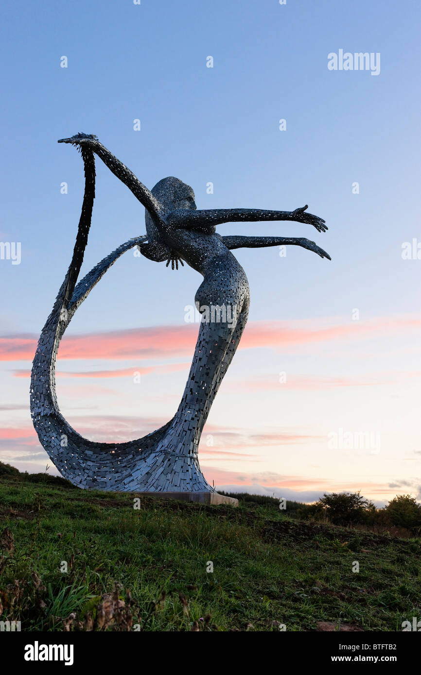 The Arria sculpture in galvanised steel by Andy Scott. Located beside ...