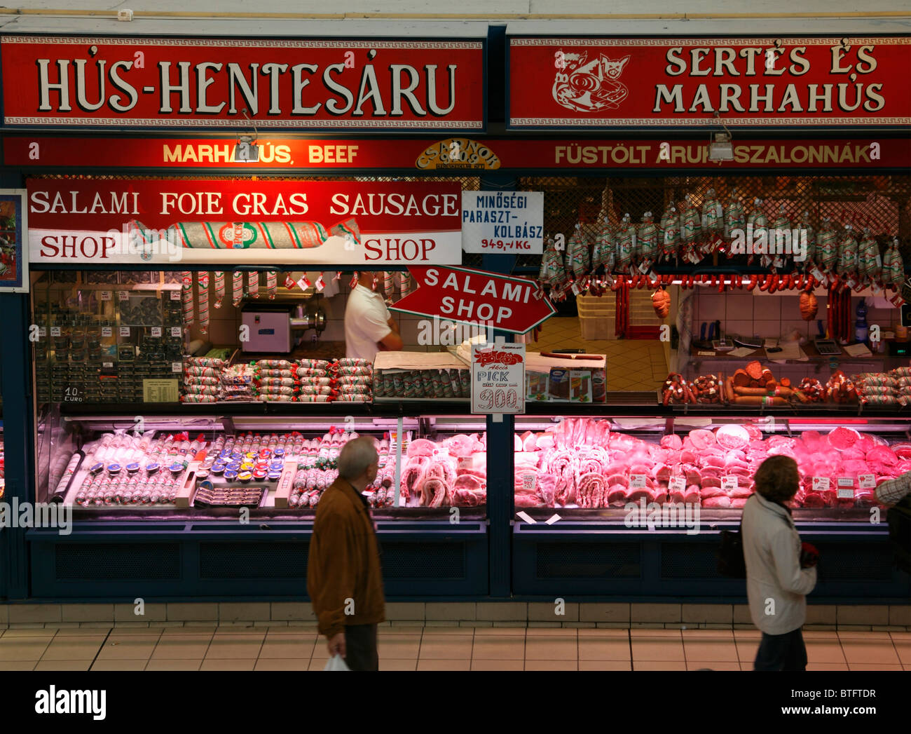 Butcher market hall budapest hungary hi-res stock photography and ...