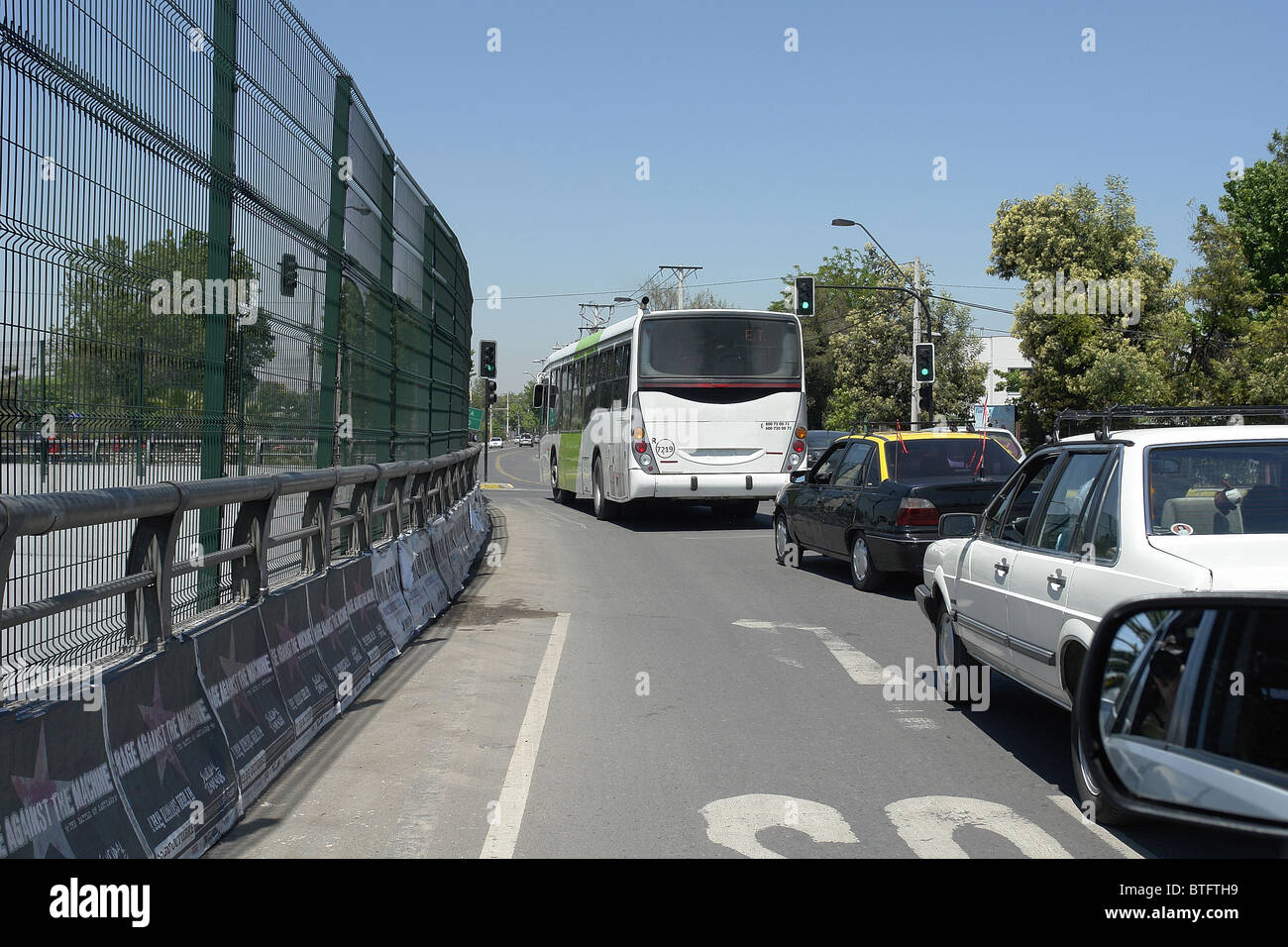 I traffic in Santiago, Chili Stock Photo - Alamy