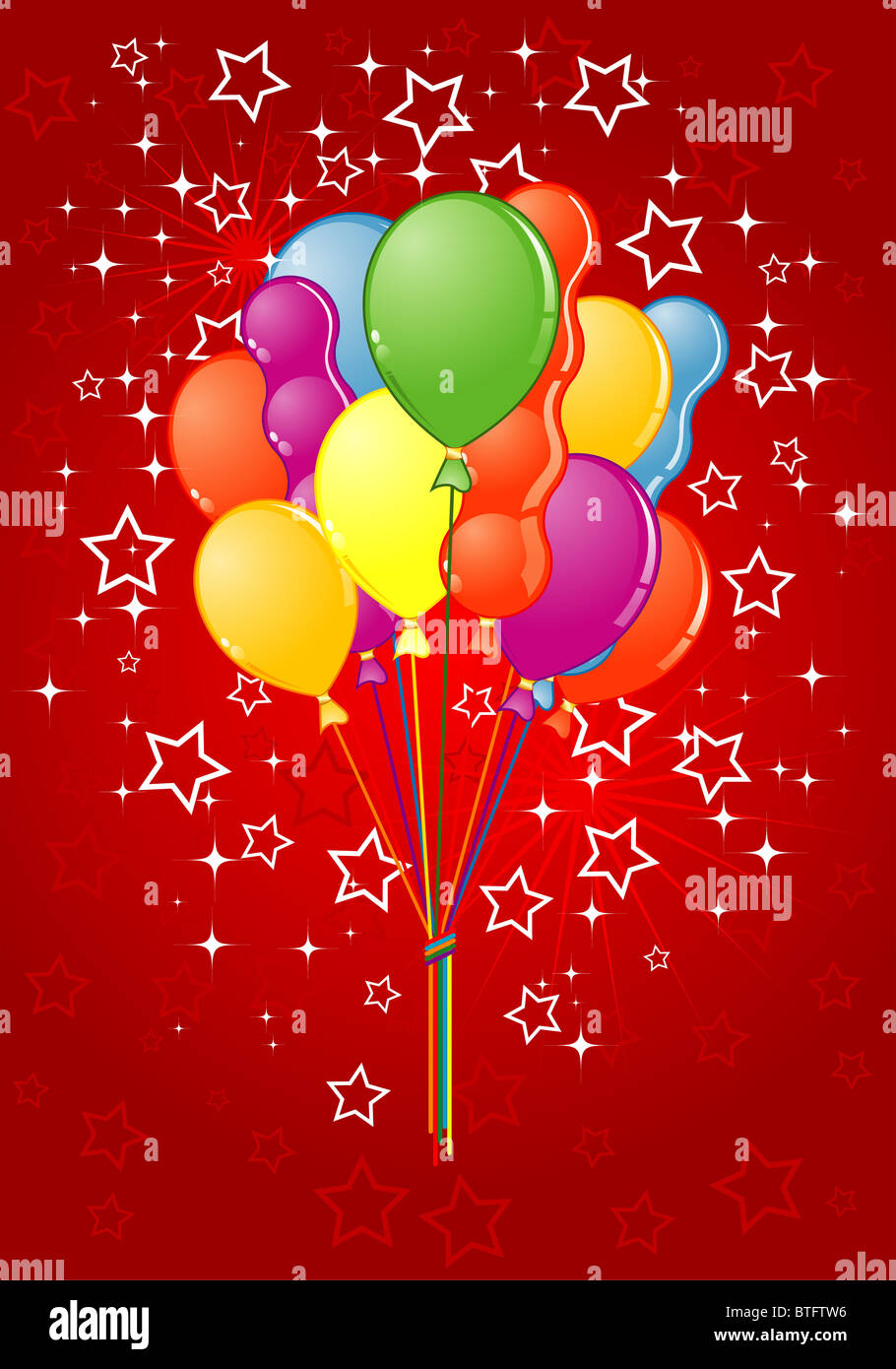 Party Time theme with Balloon, element for design, vector illustration ...