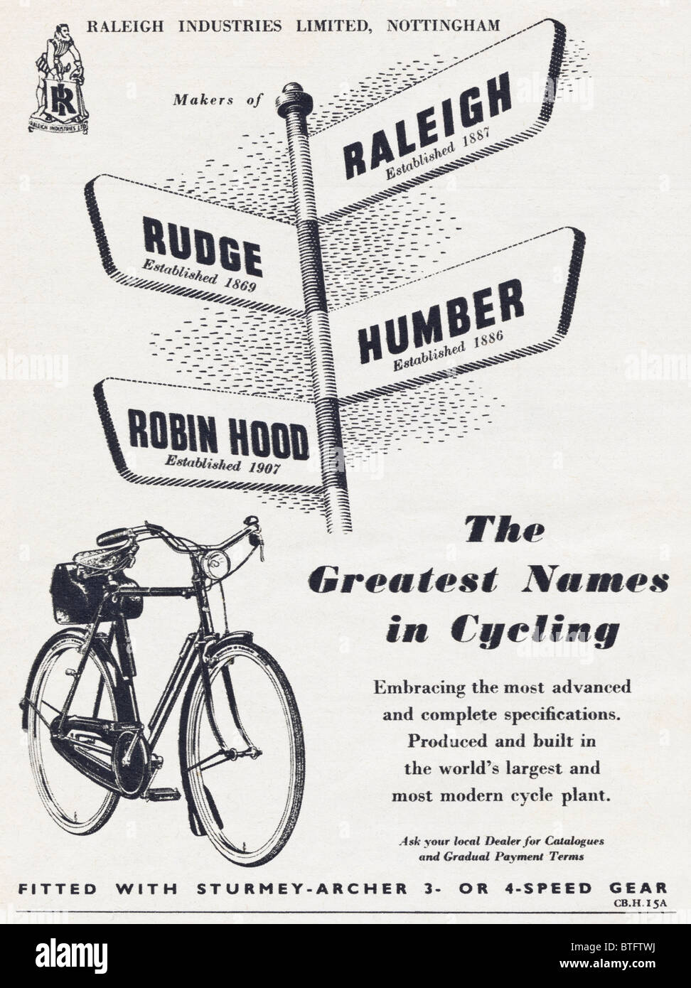 Raleigh white bike hi-res stock photography and images - Alamy