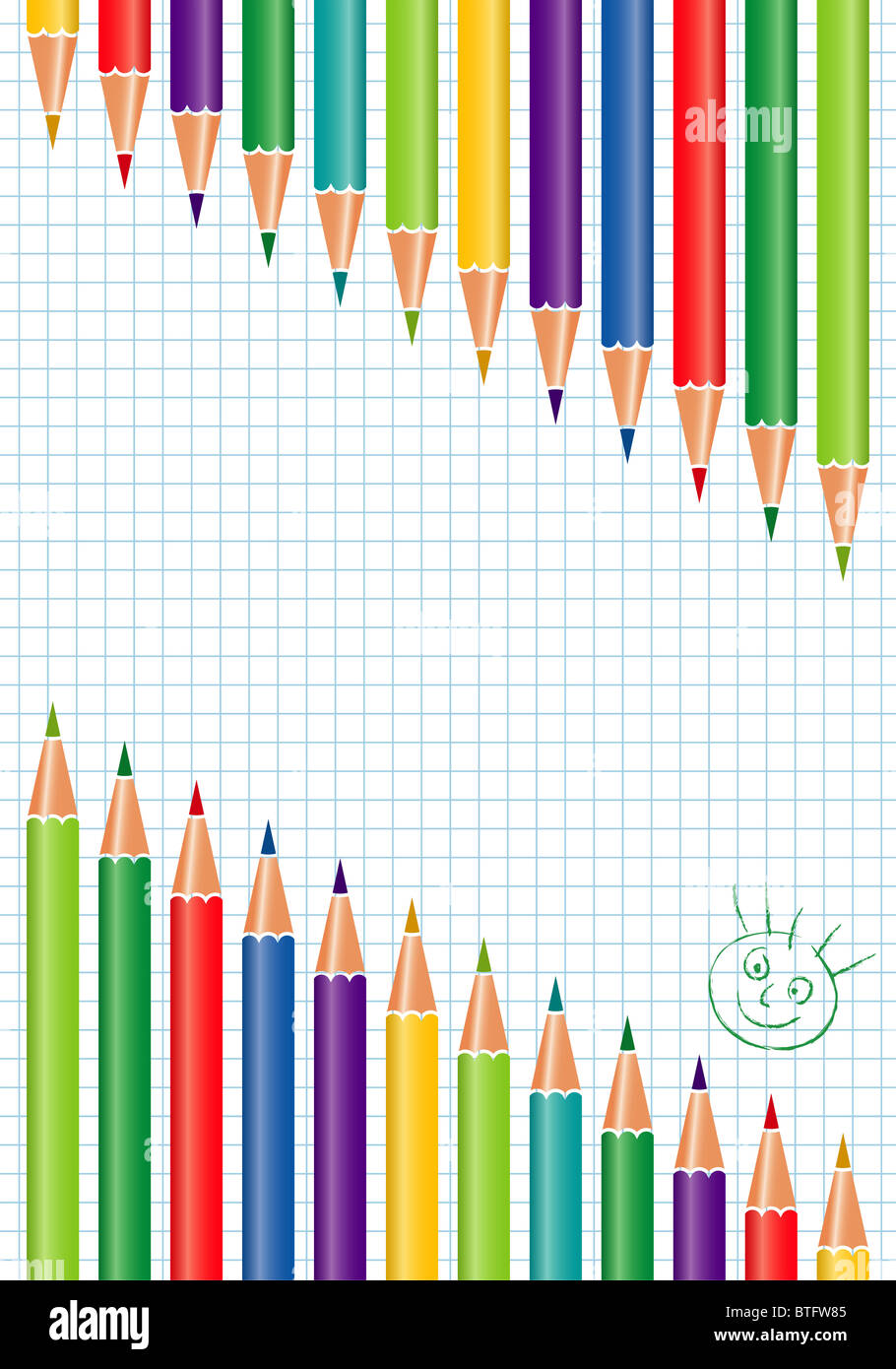 School template with pencil, element for design, vector illustration ...