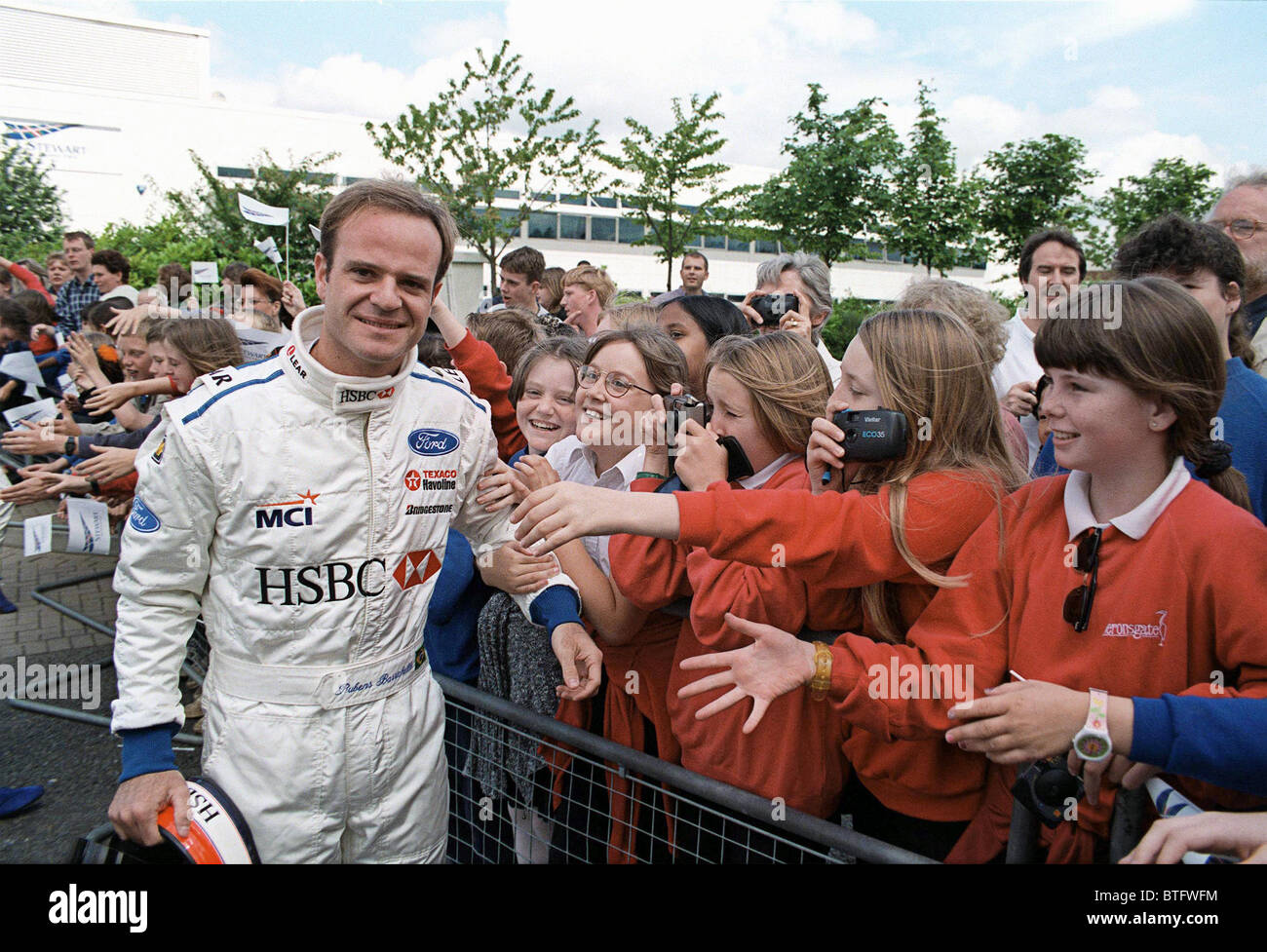 RACING DRIVER RUBENS BARRICHELLO MEETS FANS AT OPENING OF NEW STEWART ...