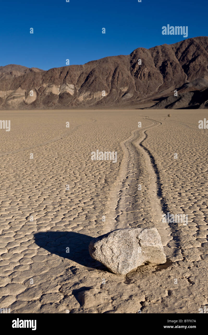 Sailing stones or sliding rocks mysteriously move across The Racetrack ...