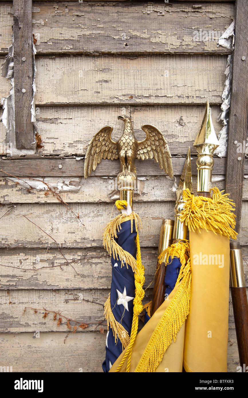 Gold star flag hi-res stock photography and images - Alamy