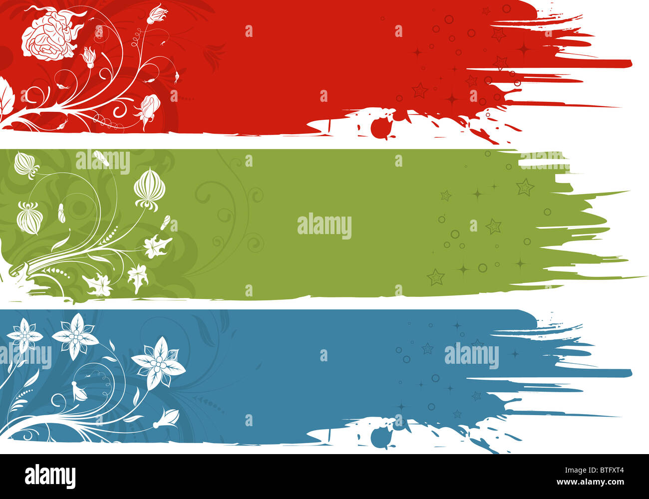 Collect Grunge flower background with bud, element for design, vector ...