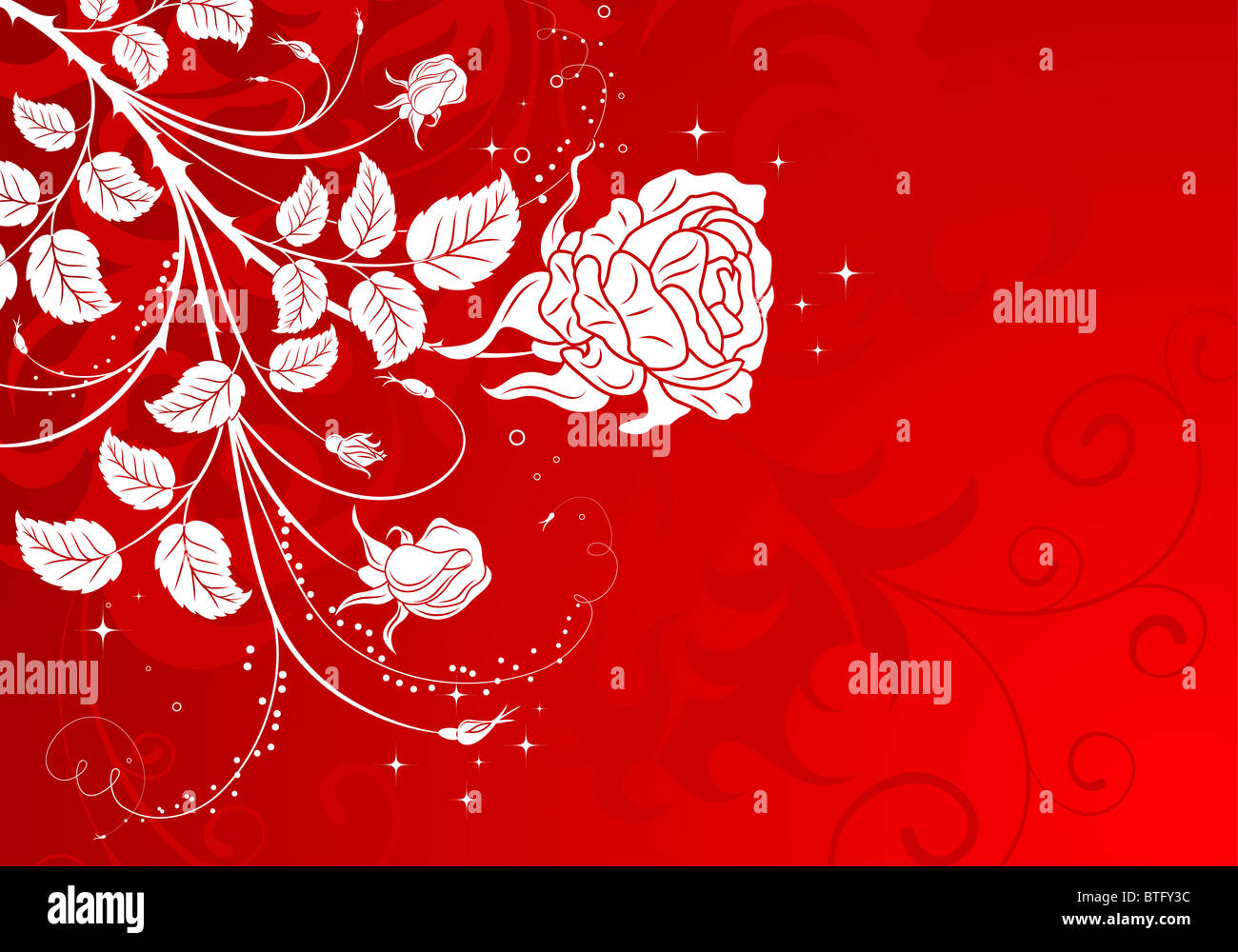 Floral Background with Rose, element for design, vector illustration ...