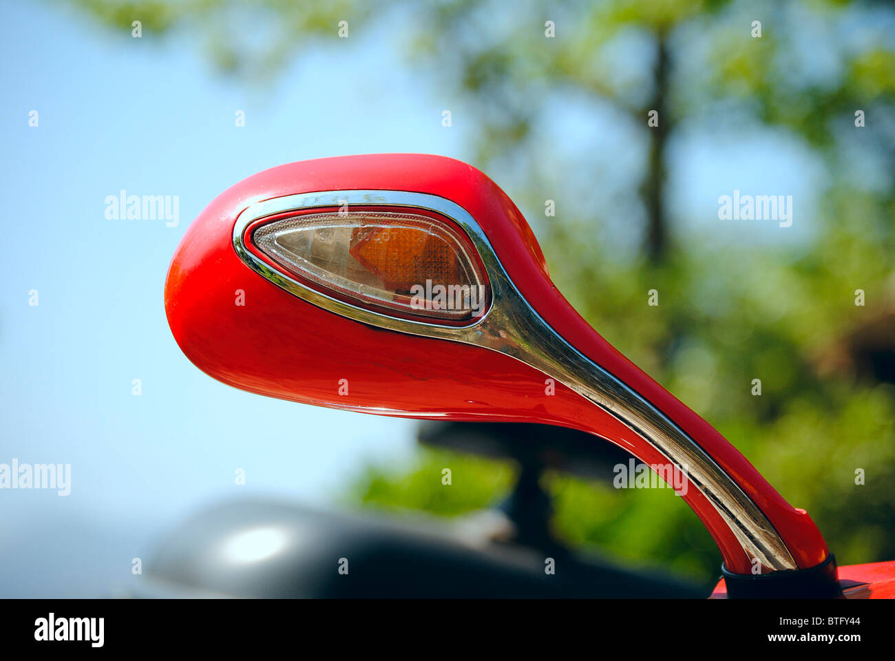 Mirror of motorcycle Stock Photo - Alamy