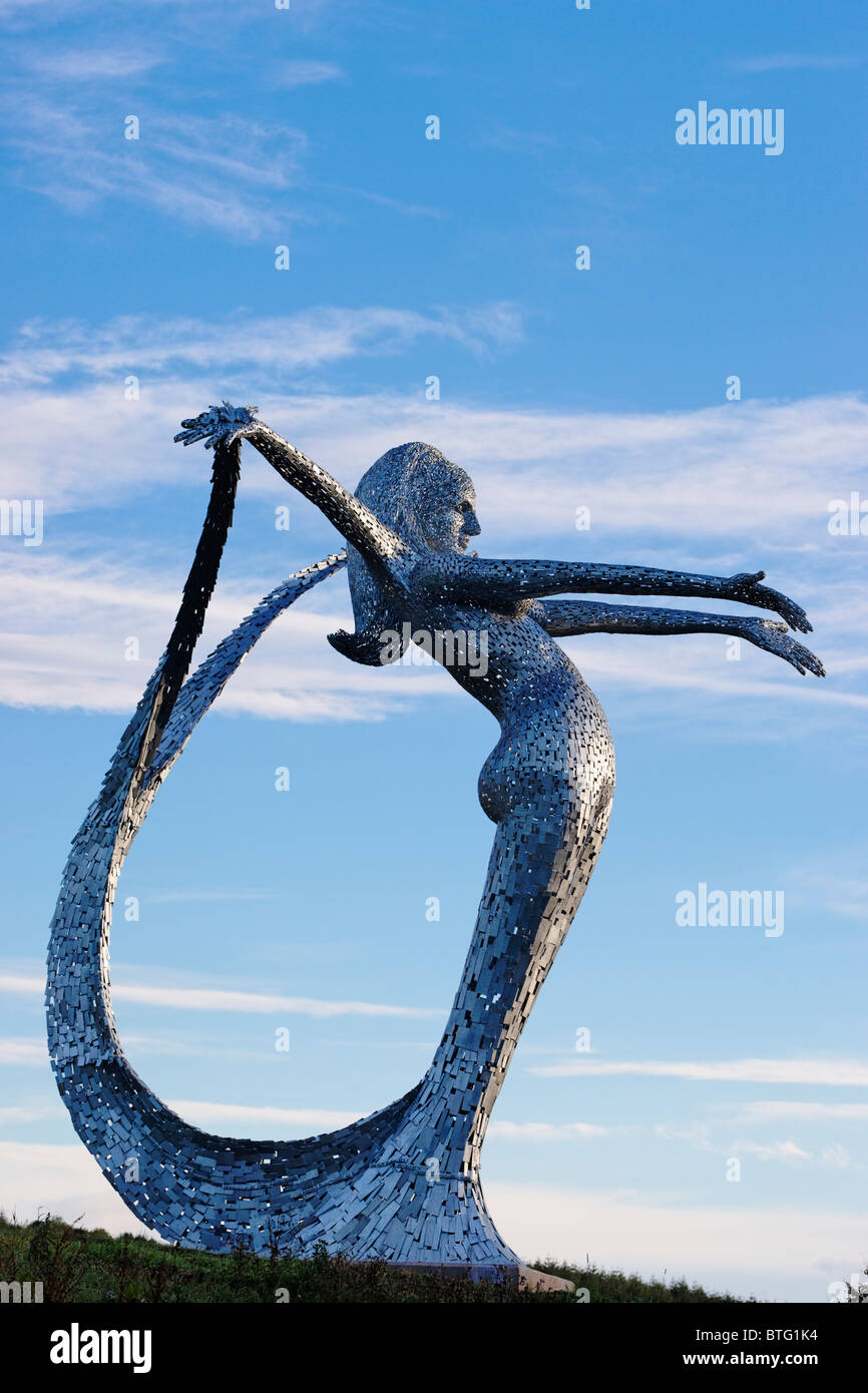 The Arria sculpture in galvanised steel by Andy Scott. Located beside ...