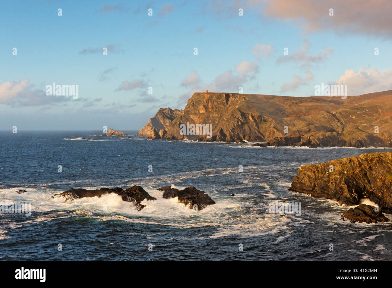 Cliffs above Glen Bay, Glencolmcille, County Donegal, Ulster, Ireland ...