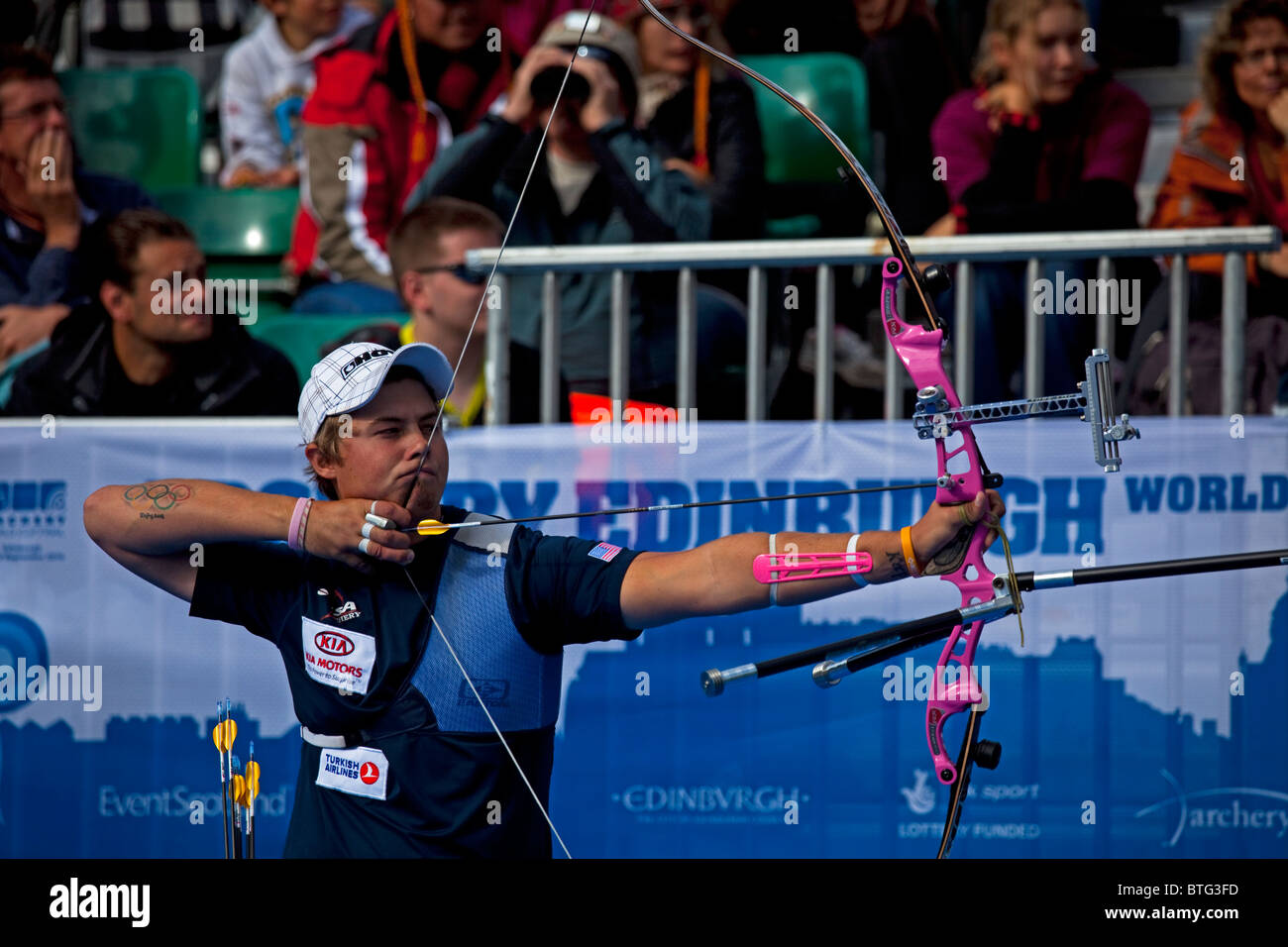 Brady Ellison Archer USA with Recurve Bow, Archery World Cup event ...