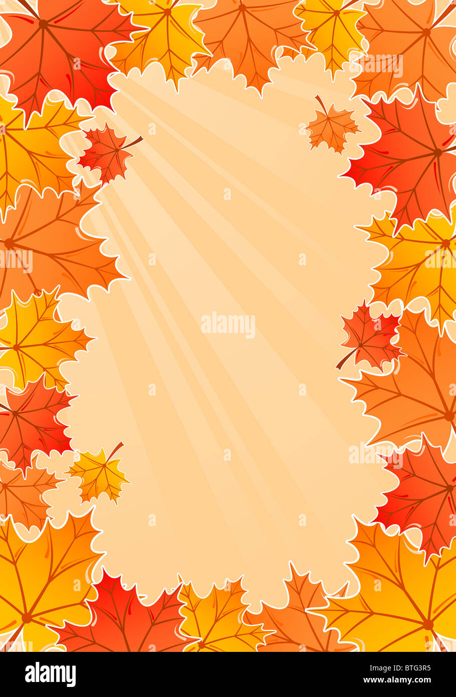 Background autumn frame, element for design, vector illustration Stock ...