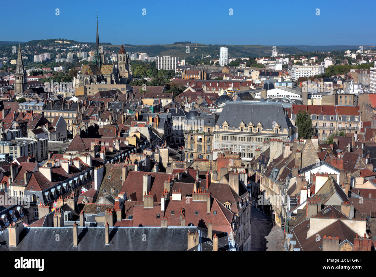View of city from Philippe le Bon Tower, Dijon, Côte-d'Or departement ...