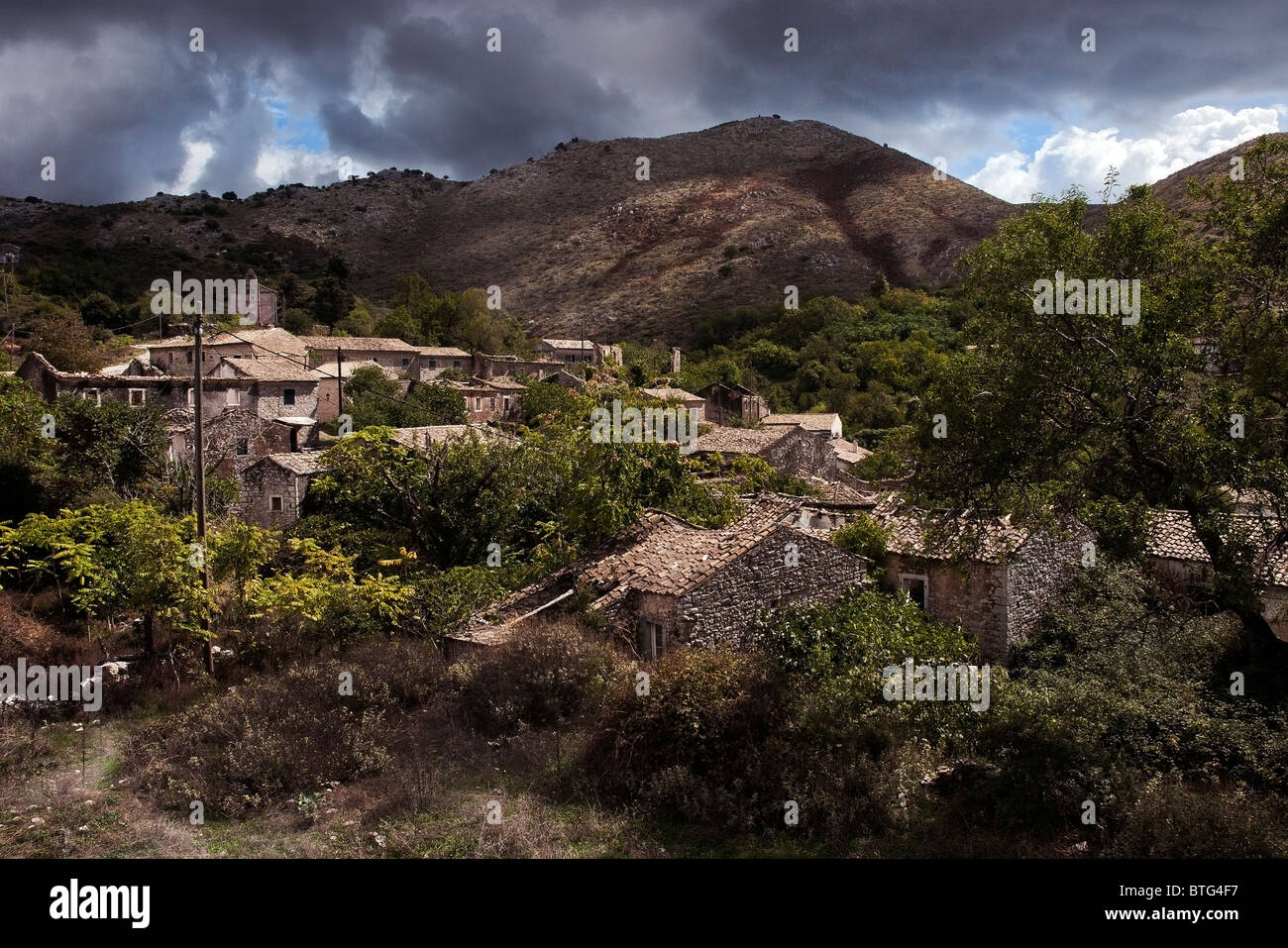 Old Perithia, Corfu, Ionian Islands Greece Stock Photo - Alamy
