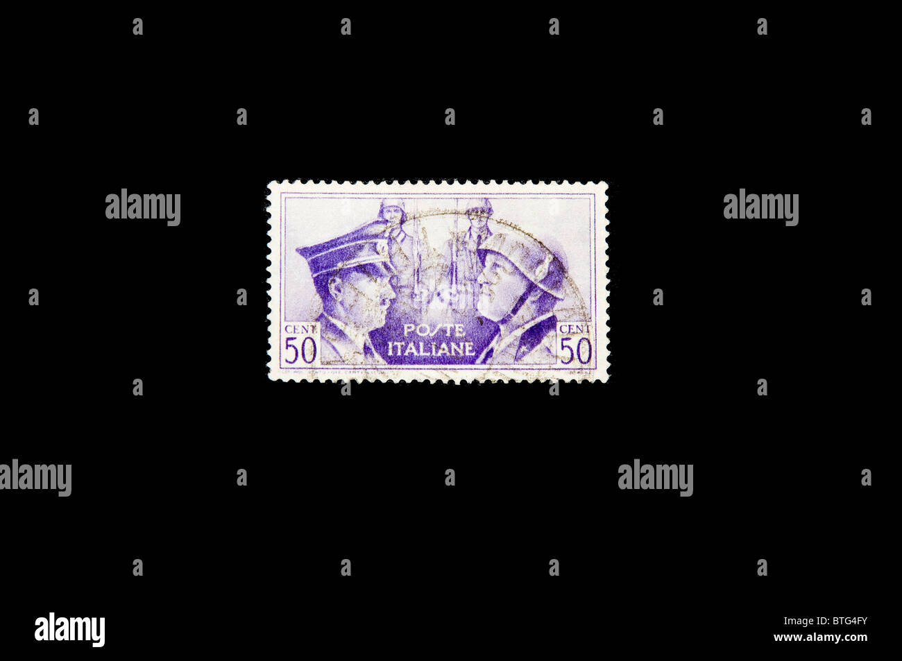 Hitler mussolini stamp hi-res stock photography and images - Alamy