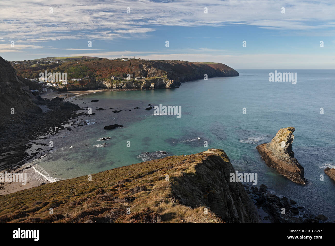 St Agnes and Trevaunance Cove From the South West Coastal Path Cornwall ...