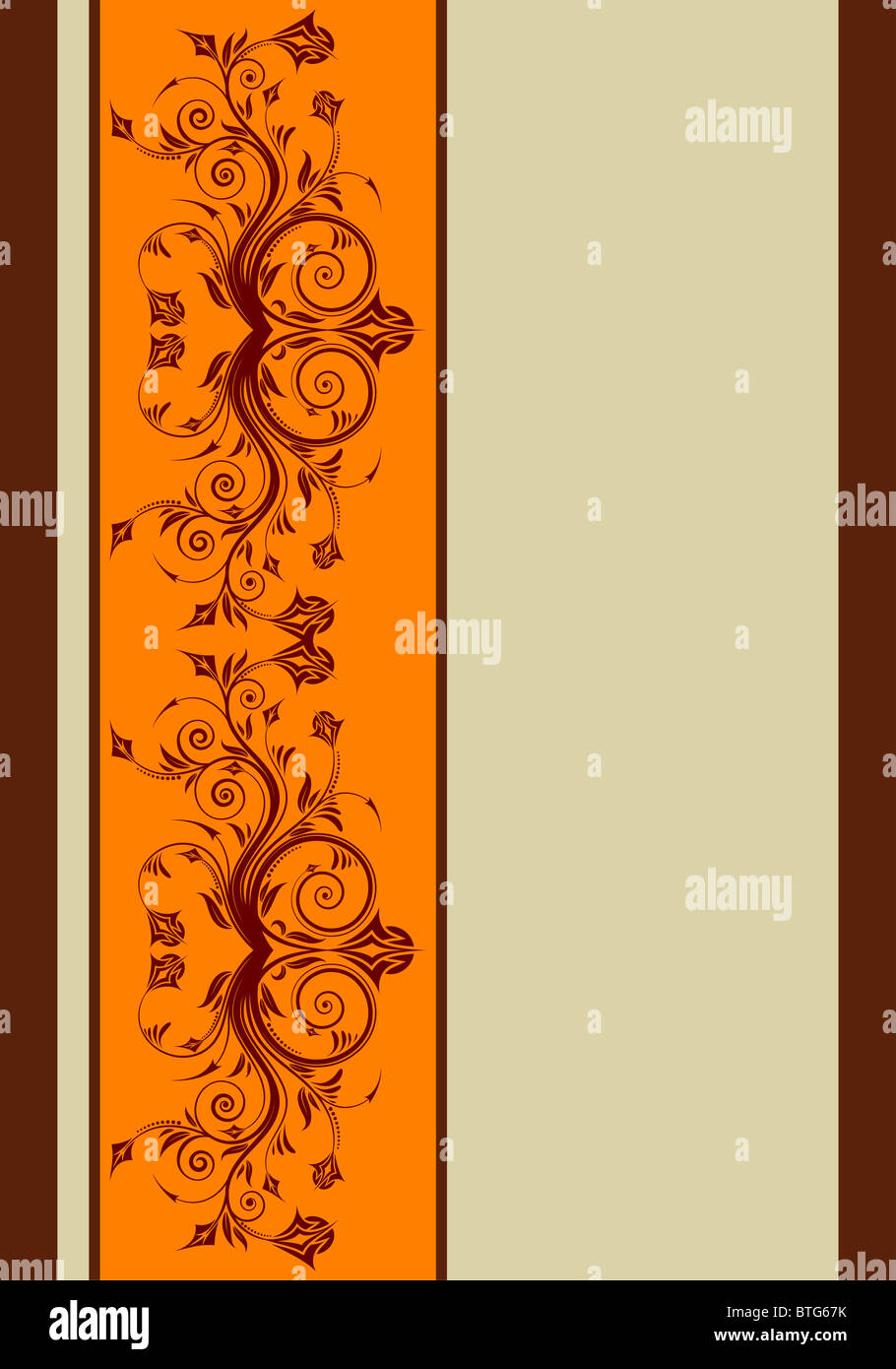 Flower background with frame, element for design, vector illustration ...
