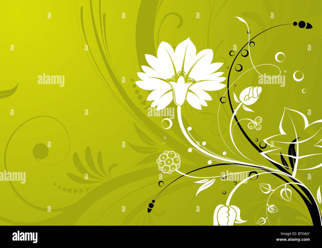 Flower background with bud, element for design, vector illustration ...