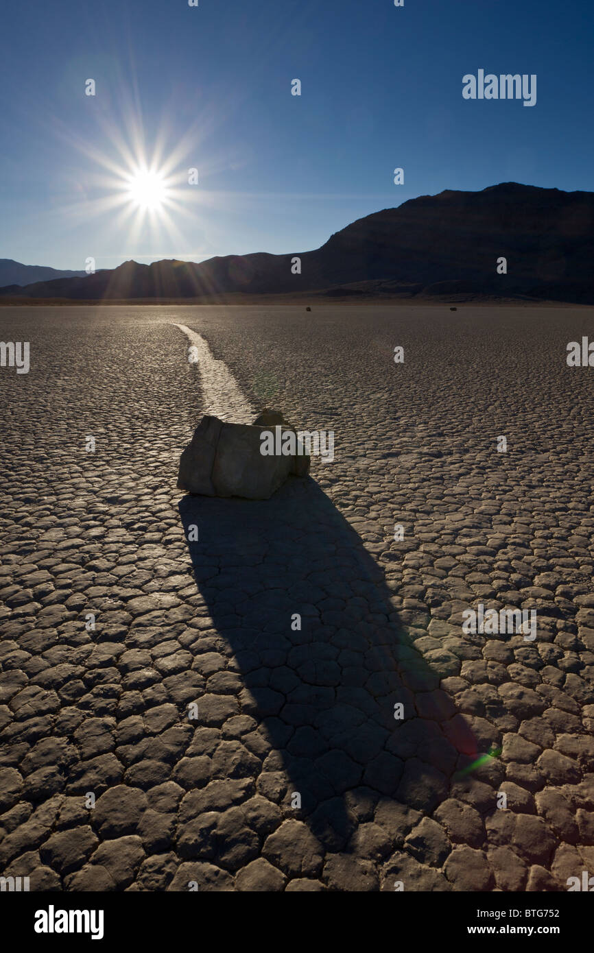 Sailing stones or sliding rocks mysteriously move across The Racetrack ...