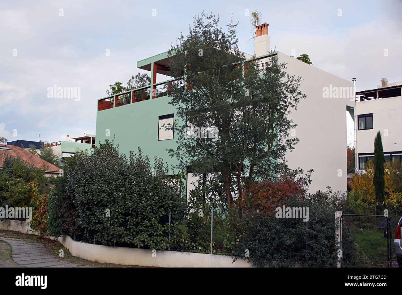 Cité Frugèes, Pessac, France, restored houses Stock Photo - Alamy