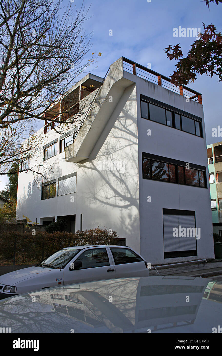 Cité Frugèes, Pessac, France, restored houses, shadow of tree Stock ...
