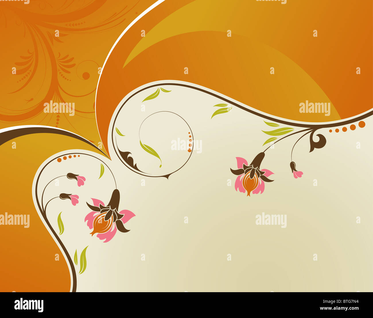 Flower background with wave pattern, element for design, vector ...
